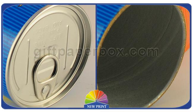 Food Grade Easy Peel Off Aluminum Lid Airproof Paper Composite Cans ...