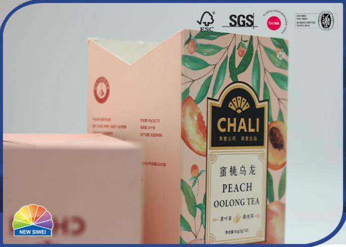 250gsm Solid Bleached Sulphate Folding Carton Box Gold Stamping For Tea ...