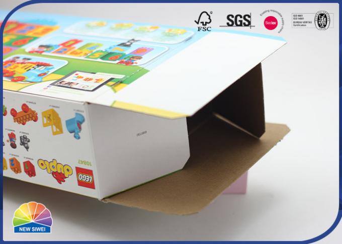 Colorful Corrugated Packaging Box UV Logo For Lego Packing F-Flute
